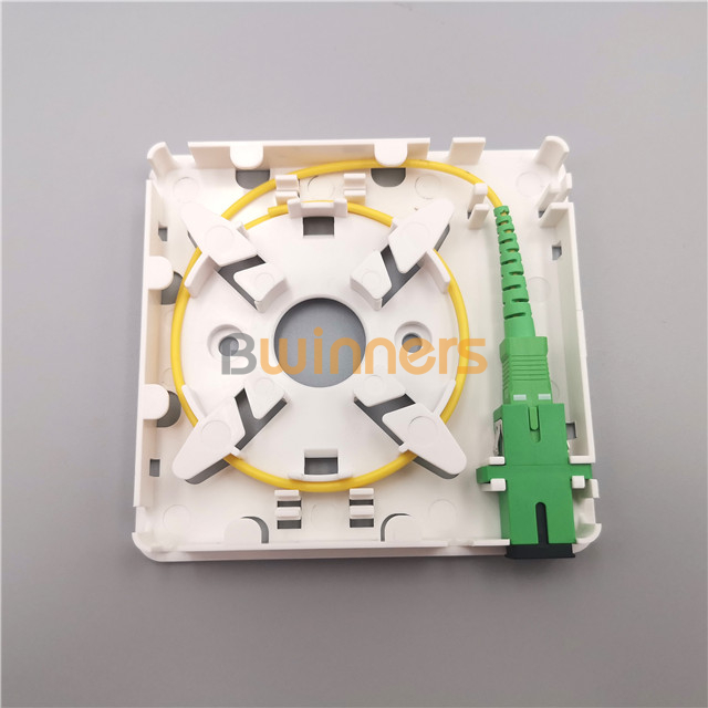 SJ-FTTH-MN-3 1 Port Mini Fiber Optic Cable Socket Face-plate FTTH Box ...